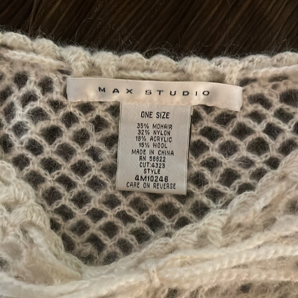 Max Studio Crocheted Poncho - Gem